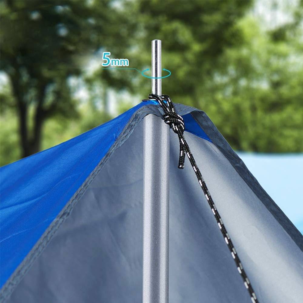 GROOFOO 2×79” Tent Poles, Iron Adjustable Tarp Pole Multi-purpose ...