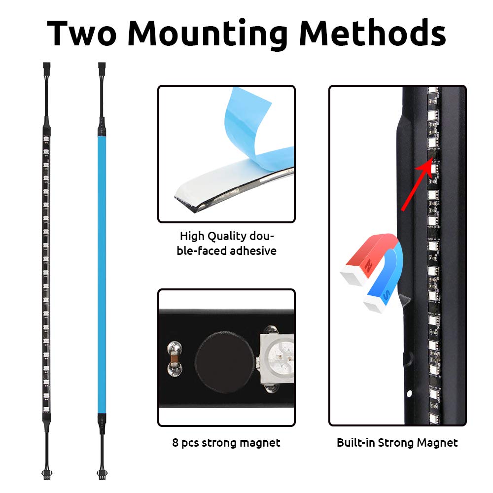 Mua PC Addressable RGB LED Strip Lights Kit - Magnetic PC Case Lighting ...