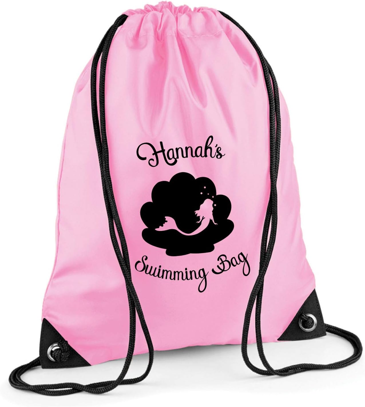 beyondsome Kids Personalised Swimming Bag Girls Mermaid Shell Fun Pull ...