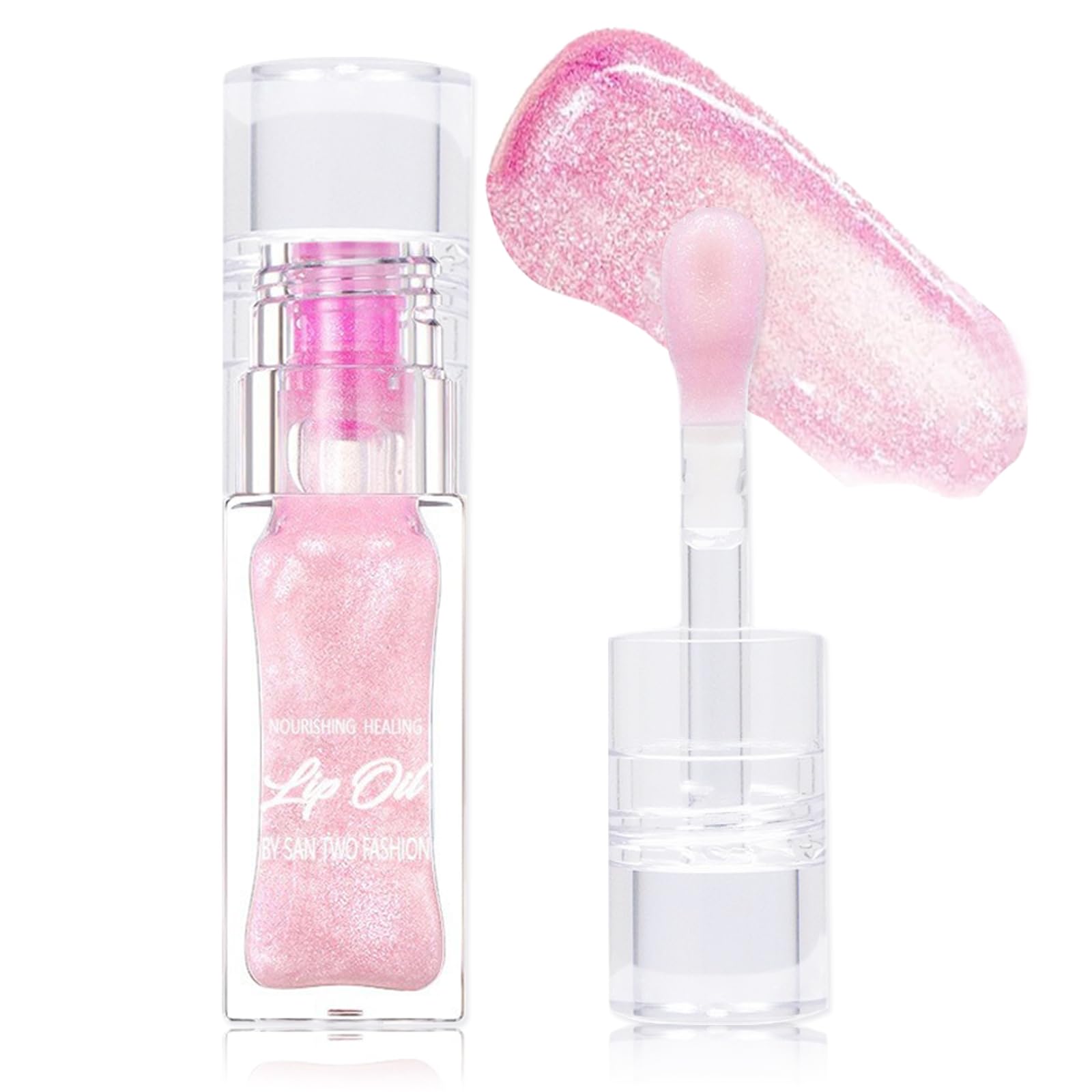 Color Changing Lip Oil,Magic Round Big Brush Color Changing Lip Oil ...