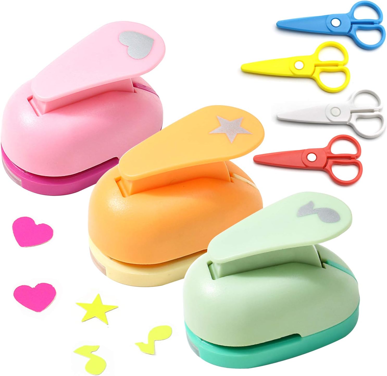 Gwotfy Craft Punch Set, 3 Pieces Handmade Hole Puncher Paper Craft ...