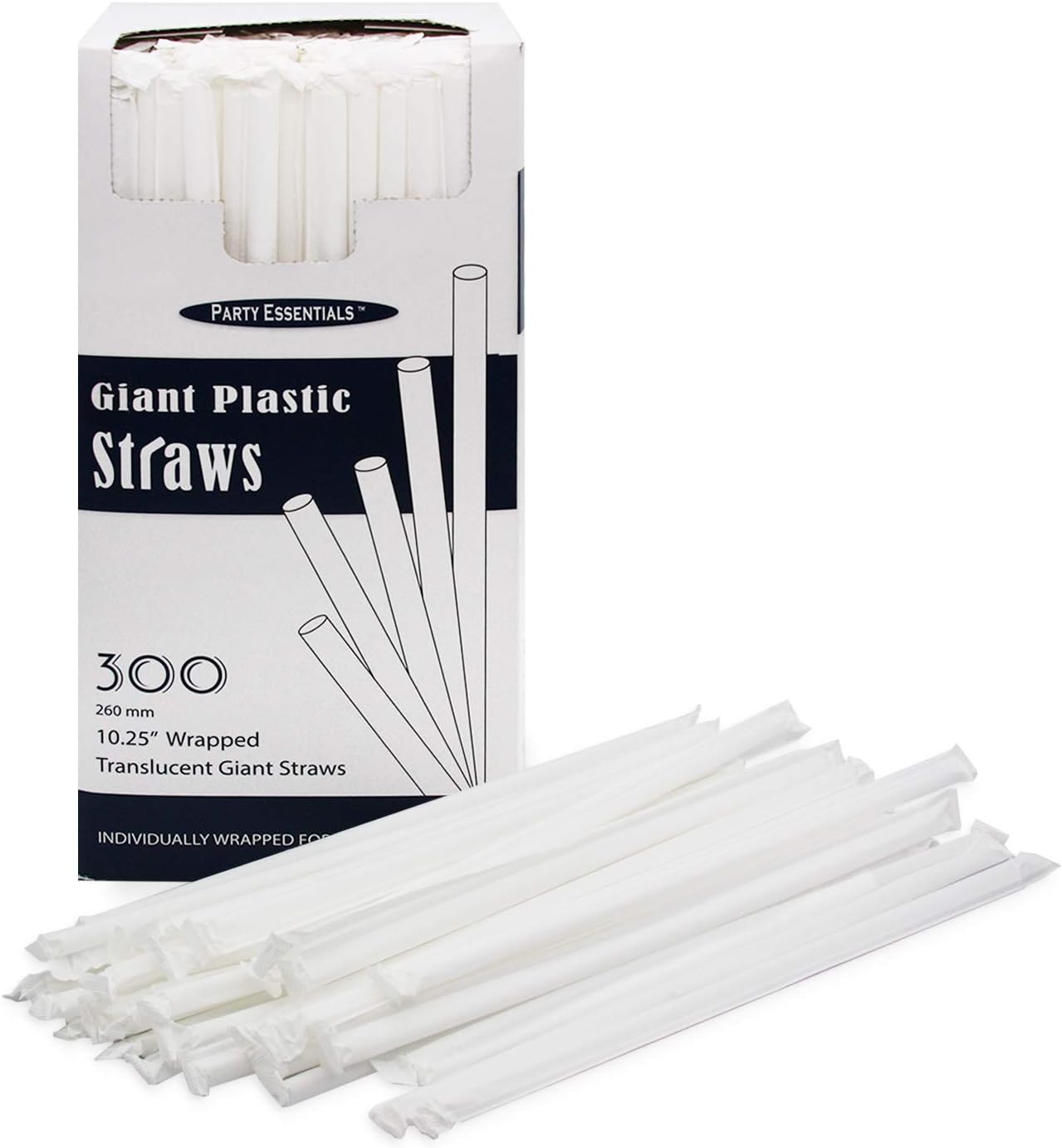 Amazon.com: Party Essentials Disposable Plastic Drinking Straws, 7.75 ...