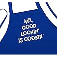 Amazon.com: Mr. Good Lookin' Is Cookin' Funny Aprons For Men: Kitchen ...