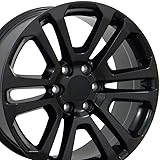 Amazon.com: OE Wheels LLC 20 inch Rim Fits Chevy Silverado RST Wheel CV32 20x9 Black Wheel ...