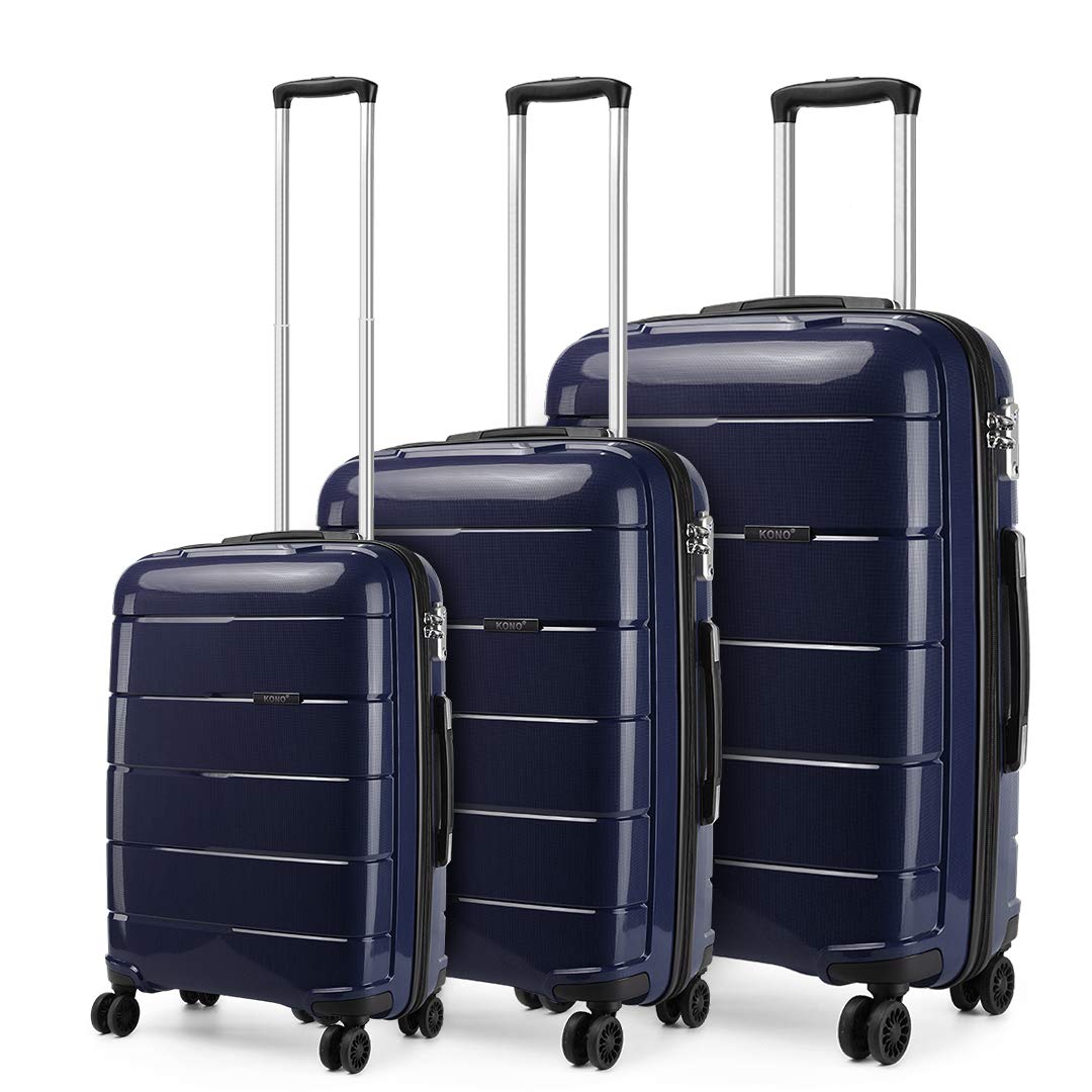 Set di valigie Kono Trolley Bagaglio a mano,valigia rigida leggera,4 ...