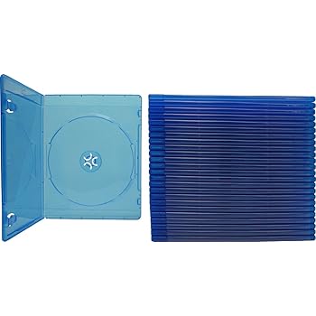 Amazon.com: (5) Blue Blu-Ray 3 Disc Capacity DVD Boxes Cases with ...