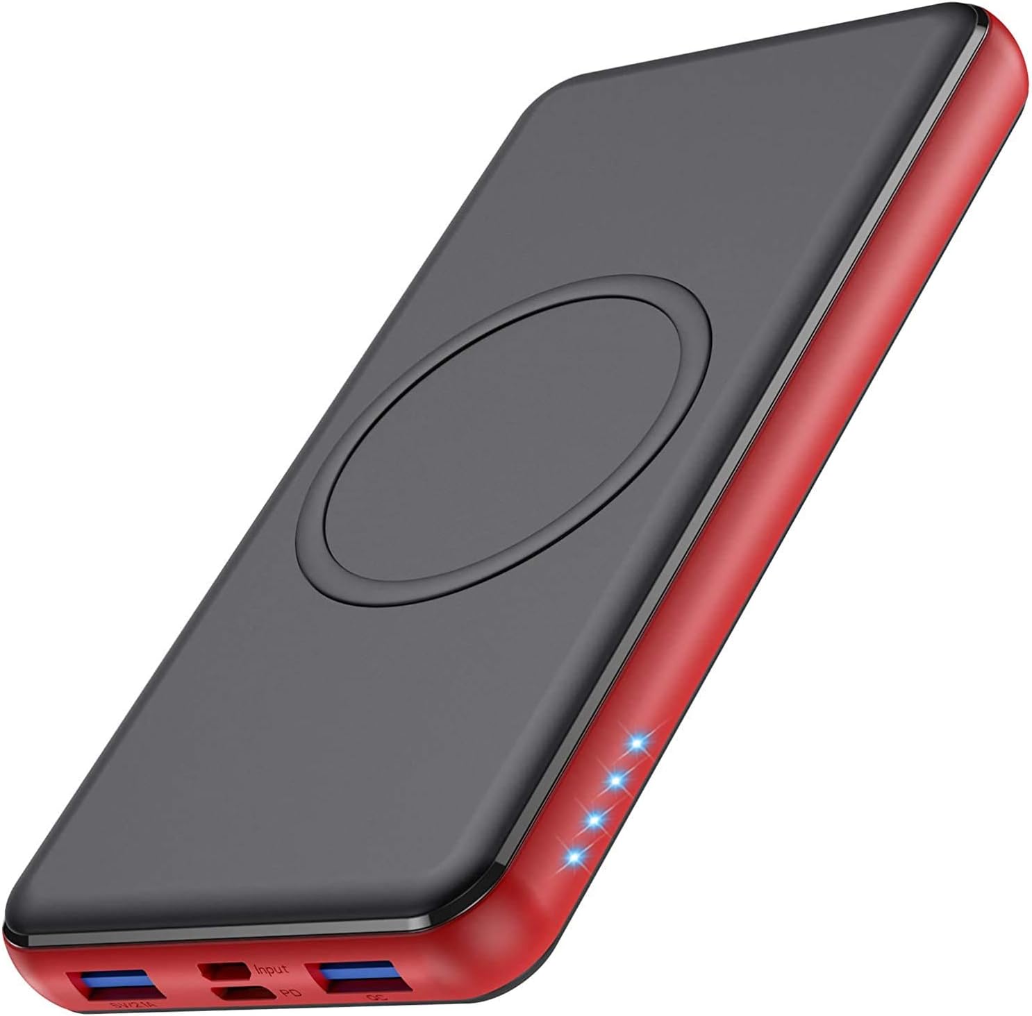 Wireless Power Bank 26800mAh [Red & Black Design] – Feob 10W Wireless ...