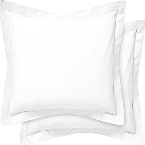 Amazon.com: Cotton Metrics Heavy Quality European Square Pillow Shams ...