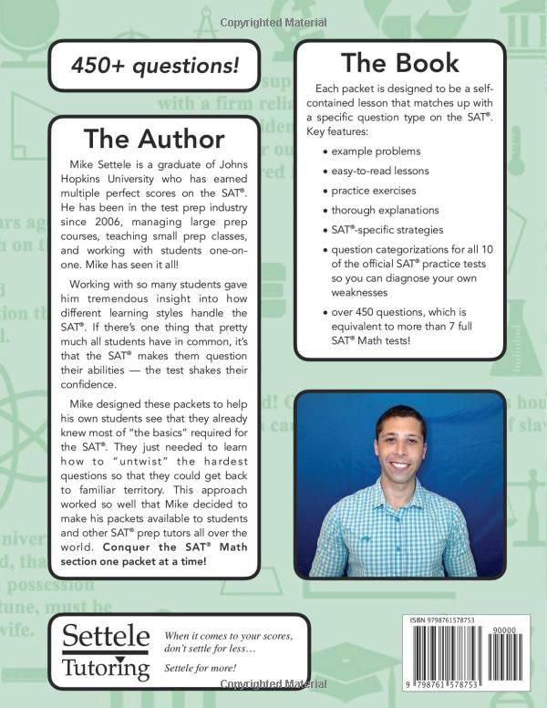 SAT Math Packets (2022-2023 edition): Practice Materials and Study ...