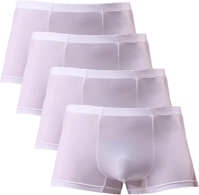 Amazon.com: YuKaiChen Men's Trunks Underwear Silk Boxer Briefs Short ...