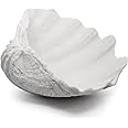 Amazon.com: Accessoryway Extra Large Clam Shells Decorative Bowl-White ...