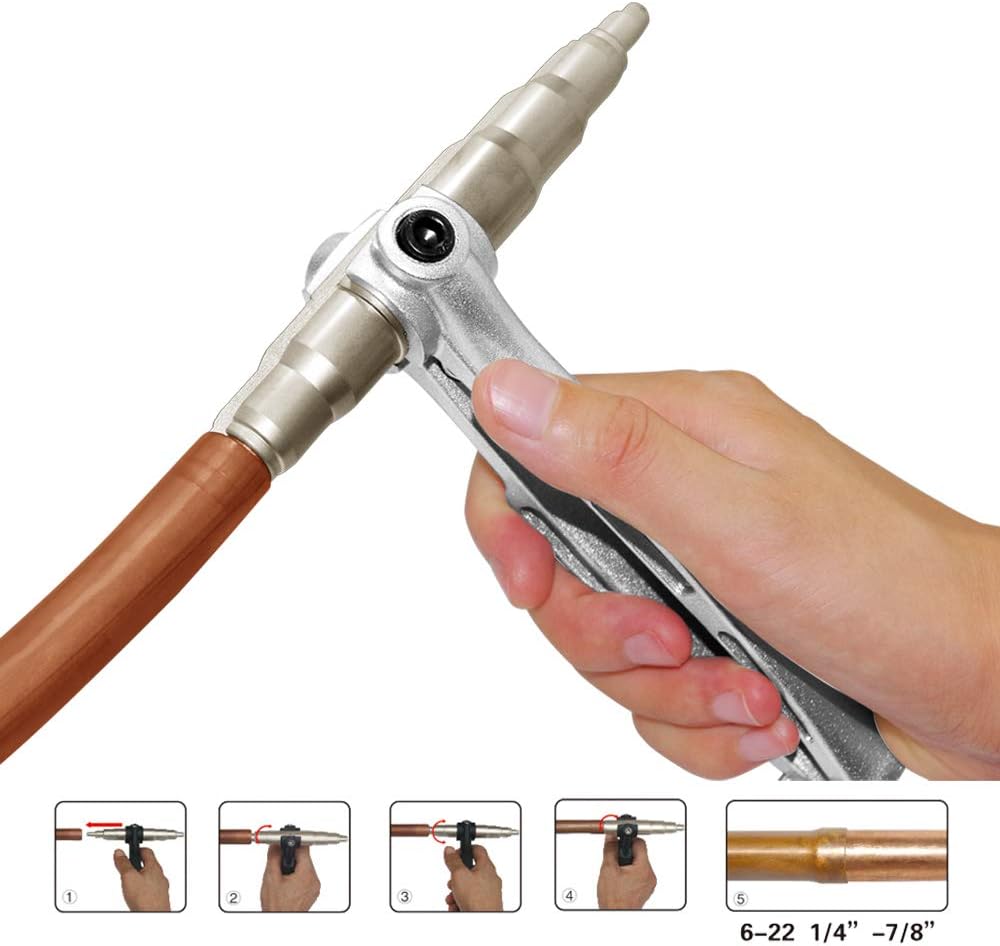 Amazon.com: Expansor de tubo de cobre para tubería de refrigeración ...