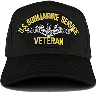 Amazon.com: HMC US Navy Submarine Service Veteran Ball Cap, Black ...
