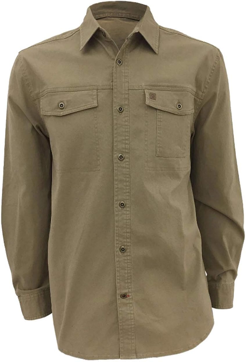 Coleman Long Sleeve Stretch Canvas Shirt (2X-Large, Deerskin) at Amazon ...