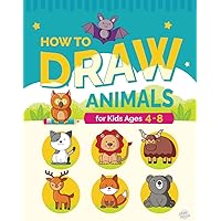 Amazon.com: How to Draw Animals for Kids Ages 4-8: Learn to Draw 50 ...