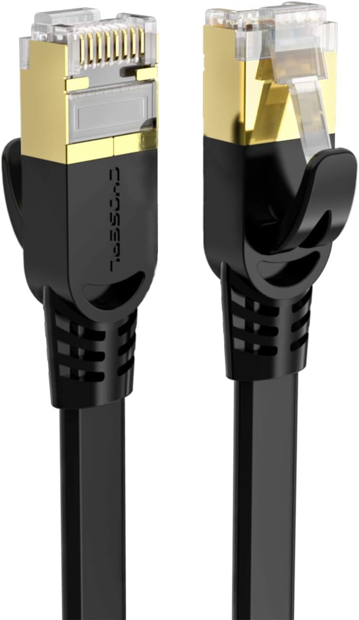 Amazon.com: Choseal Cat 7 Ethernet Cable 50ft- Flat Internet Network ...