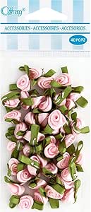 Amazon.com: Offray Ribbon Roses-Small 40/Pkg-Light Pink : Health ...