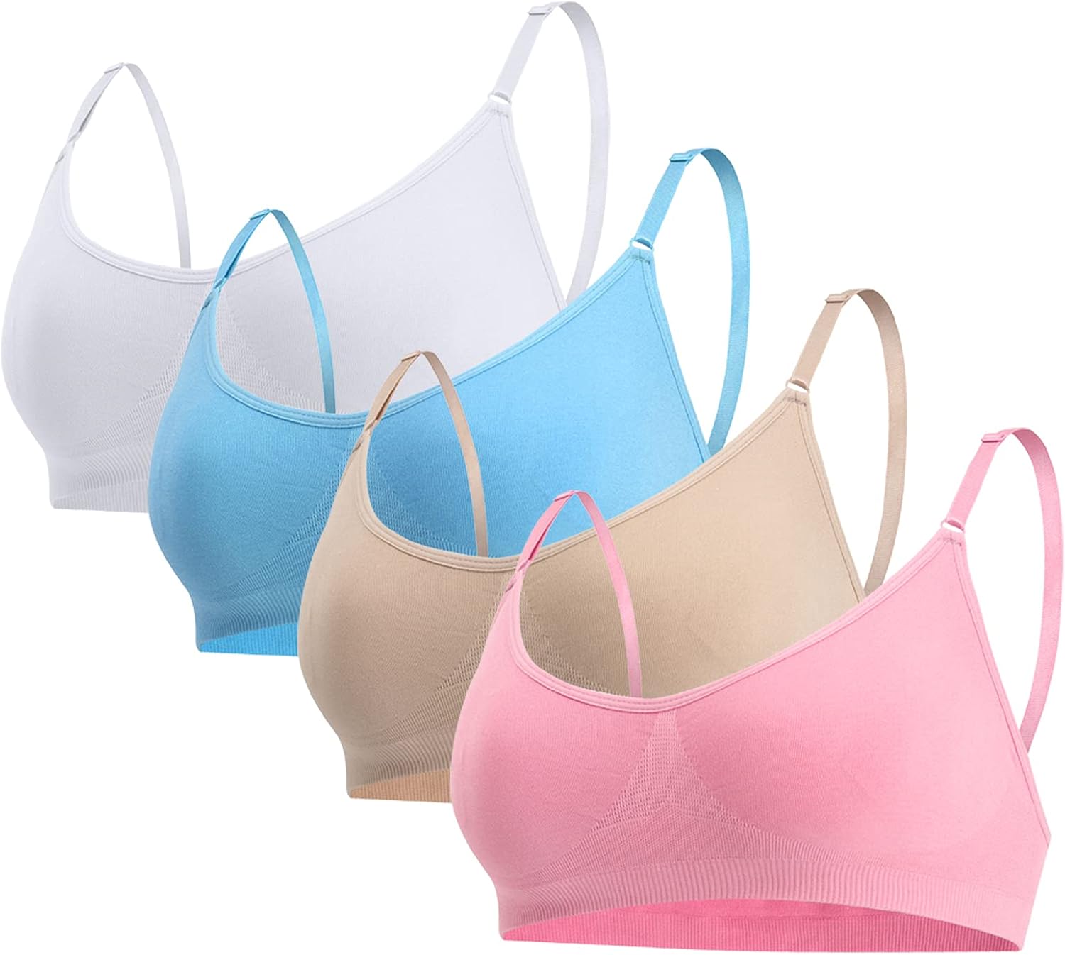 HIVOF Fashion Girls Bras 14-16/12-14 Thin Strap Bras for Girls Pack ...