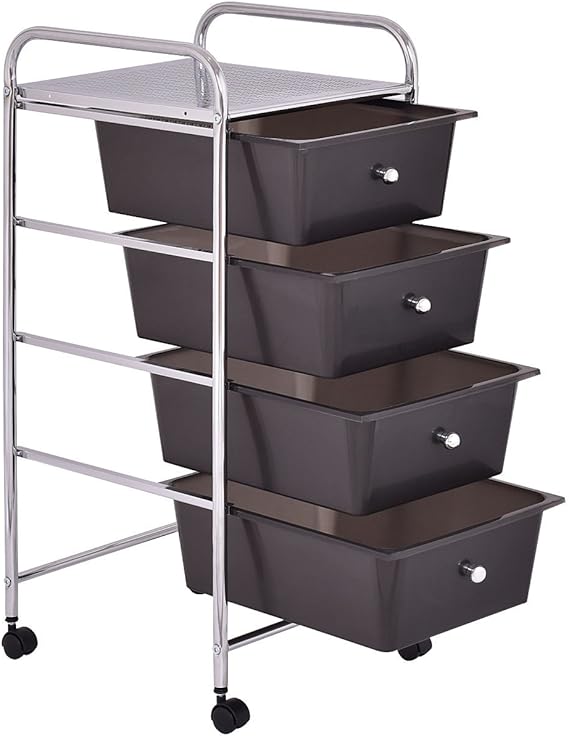 Amazon.com : 4 Drawers Metal Rolling Storage Cart Scrapbook Supply ...