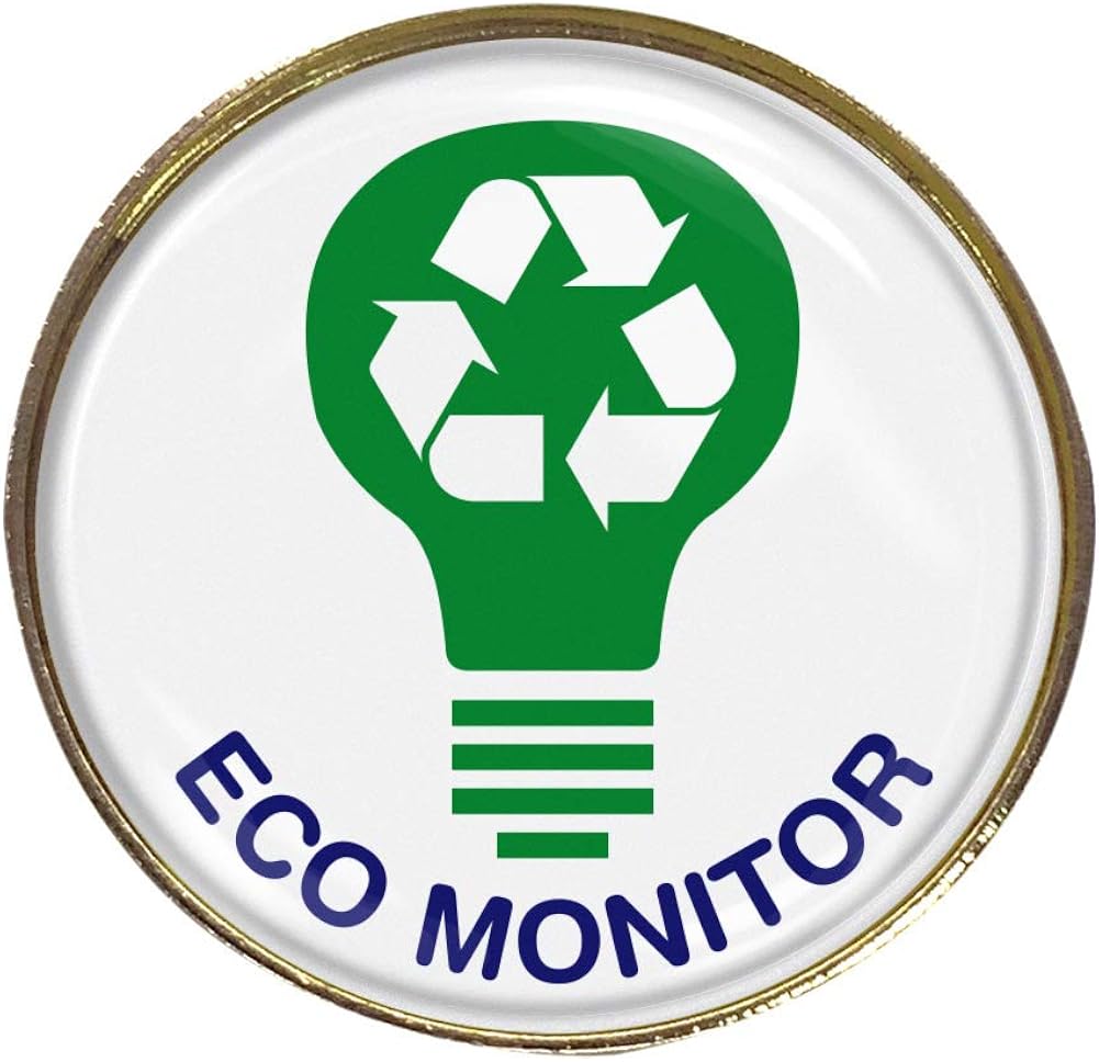 Capricornone Eco Monitor 27mm Round School Badge (Gold): Amazon.co.uk ...