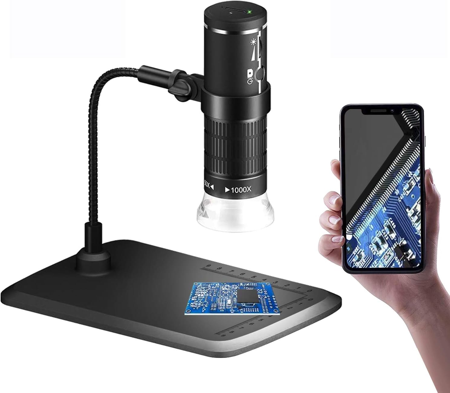 1080P HD Handheld USB Microscope 50x to 1000x Magnification， WiFi ...
