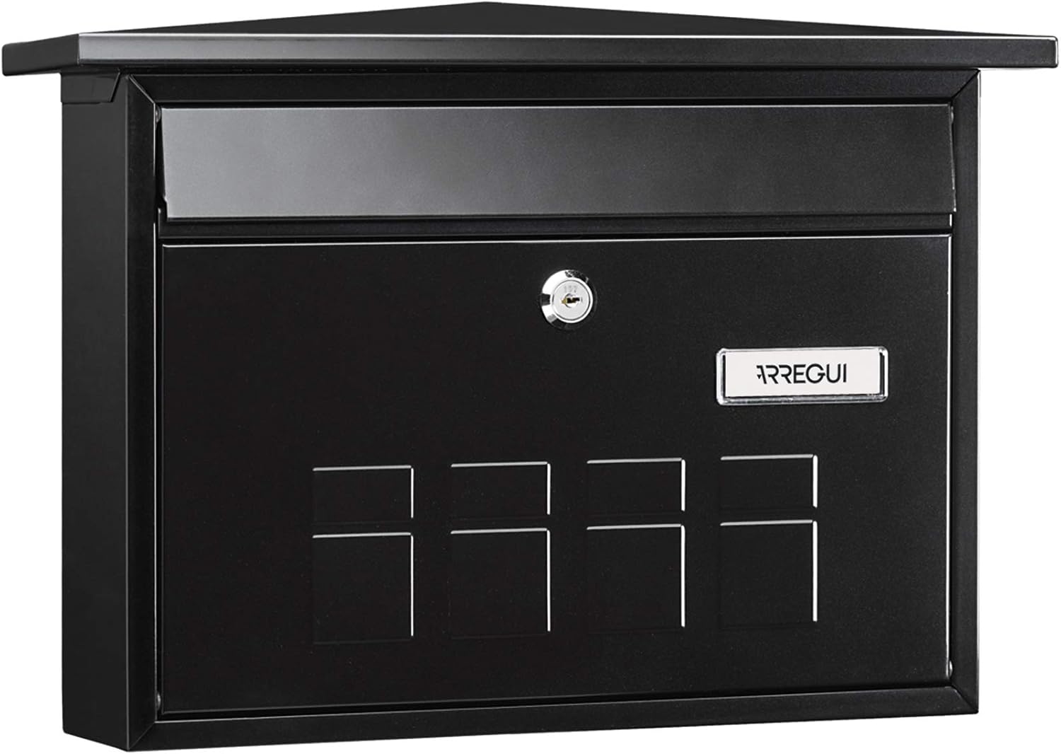 ARREGUI Decorative Post Box Wall Mounted Outside Steel Mail Box Stylish ...