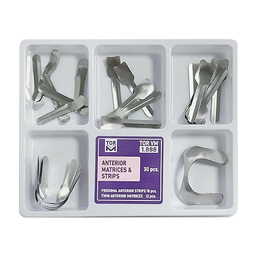 30 Piece Dental Anterior Matrix Kit with Proximal Strips and Twin ...
