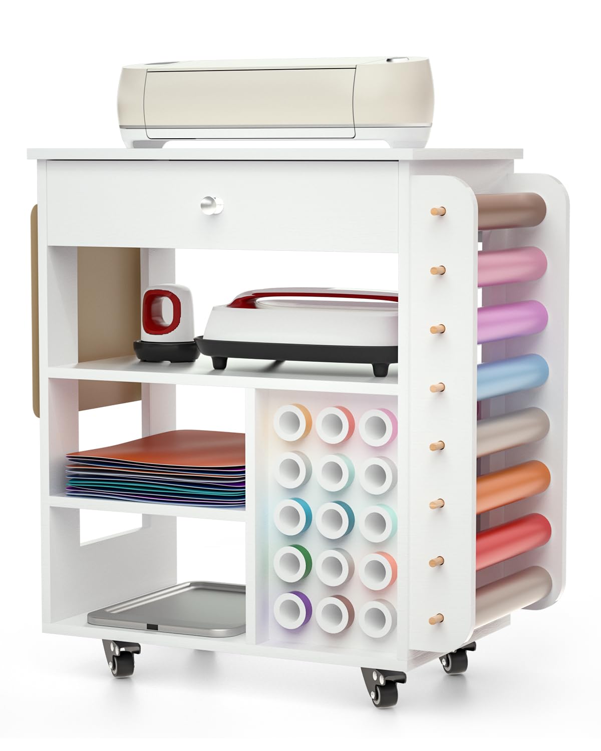 Mua Rolling Craft Cart and Storage Table for Cricut - VDamu Vinyl Roll ...