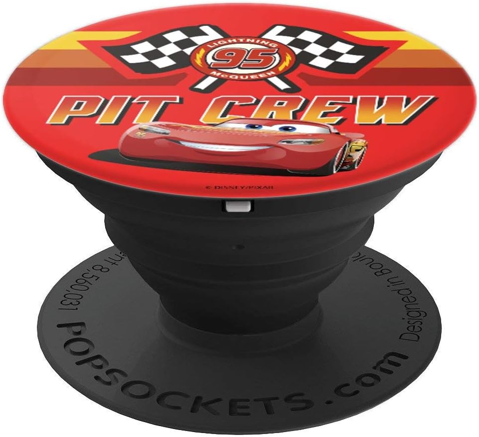 Amazon.com: Disney Pixar Cars Lightning McQueen Pit Crew PopSockets ...