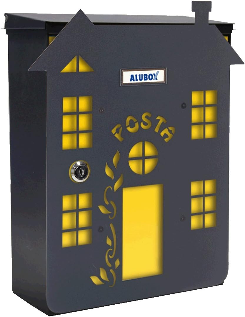 Alubox Home 2 Letterbox My with Door, Multi-Colour – BigaMart