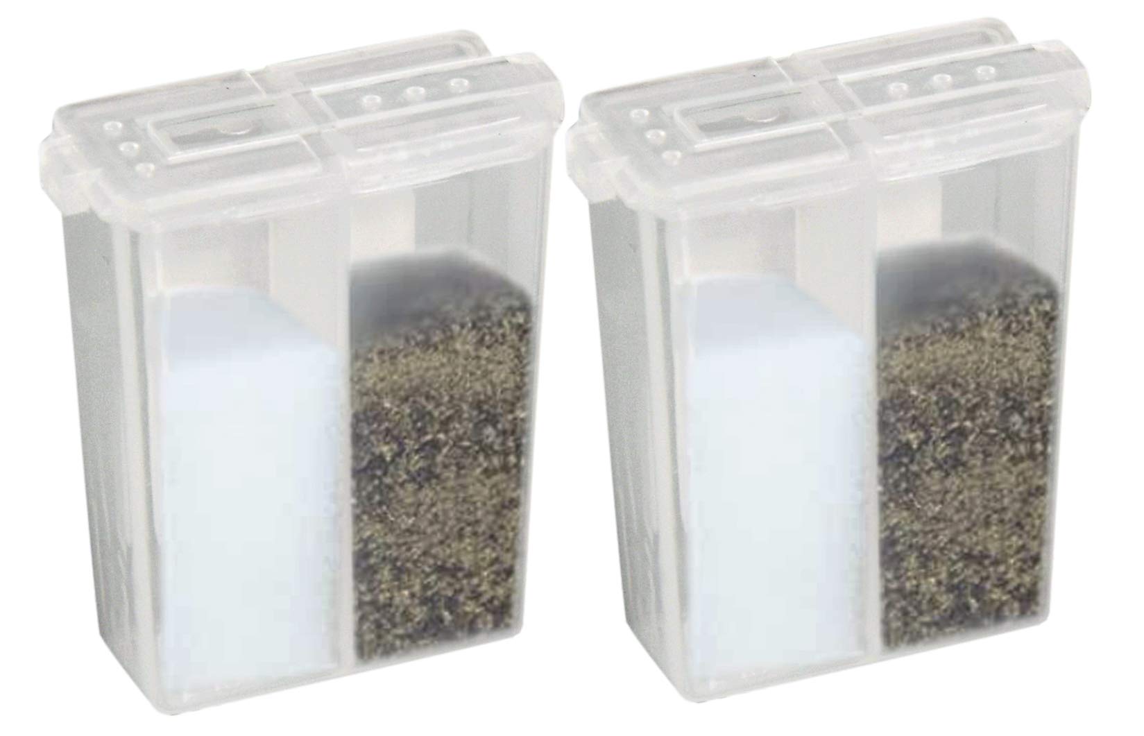 Home-X Mini Salt and Pepper Shakers - Dishwasher Safe, Clear Plastic ...
