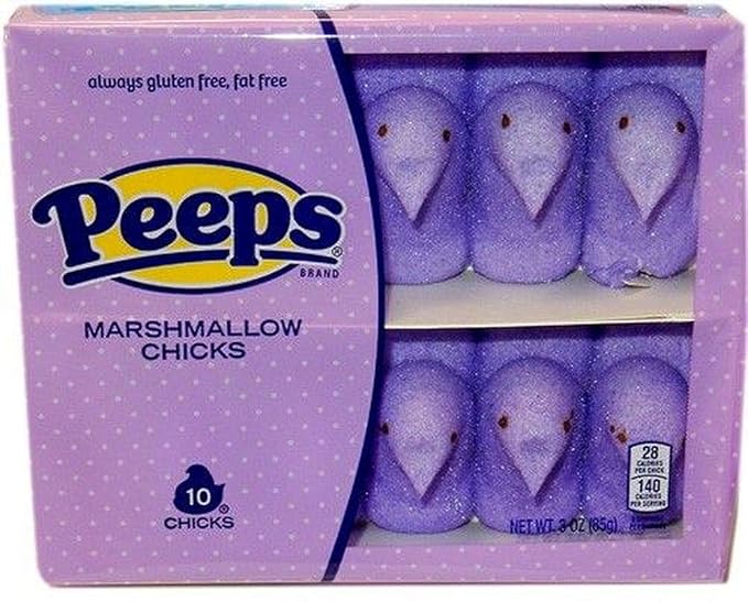 Peeps Marshmallow Chicks 10 Pack (3 oz. 85 Grams) (Lavender): Amazon.co ...