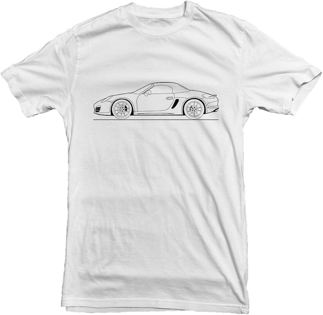 Porsche Boxster Outline T-Shirt, Black White, S,M,L,XL,XXL: Amazon.de ...