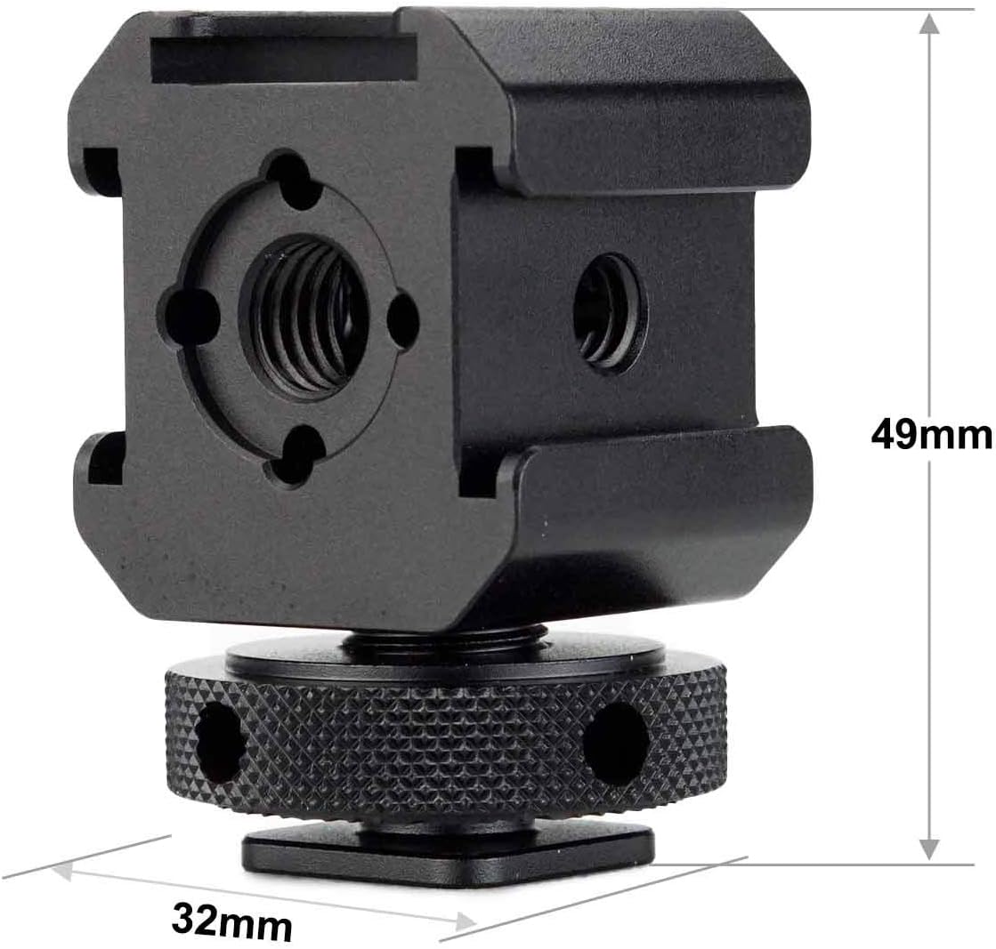 MAGICRIG Triple Cold Shoe Microphone Flash Display Mount Adapter for ...