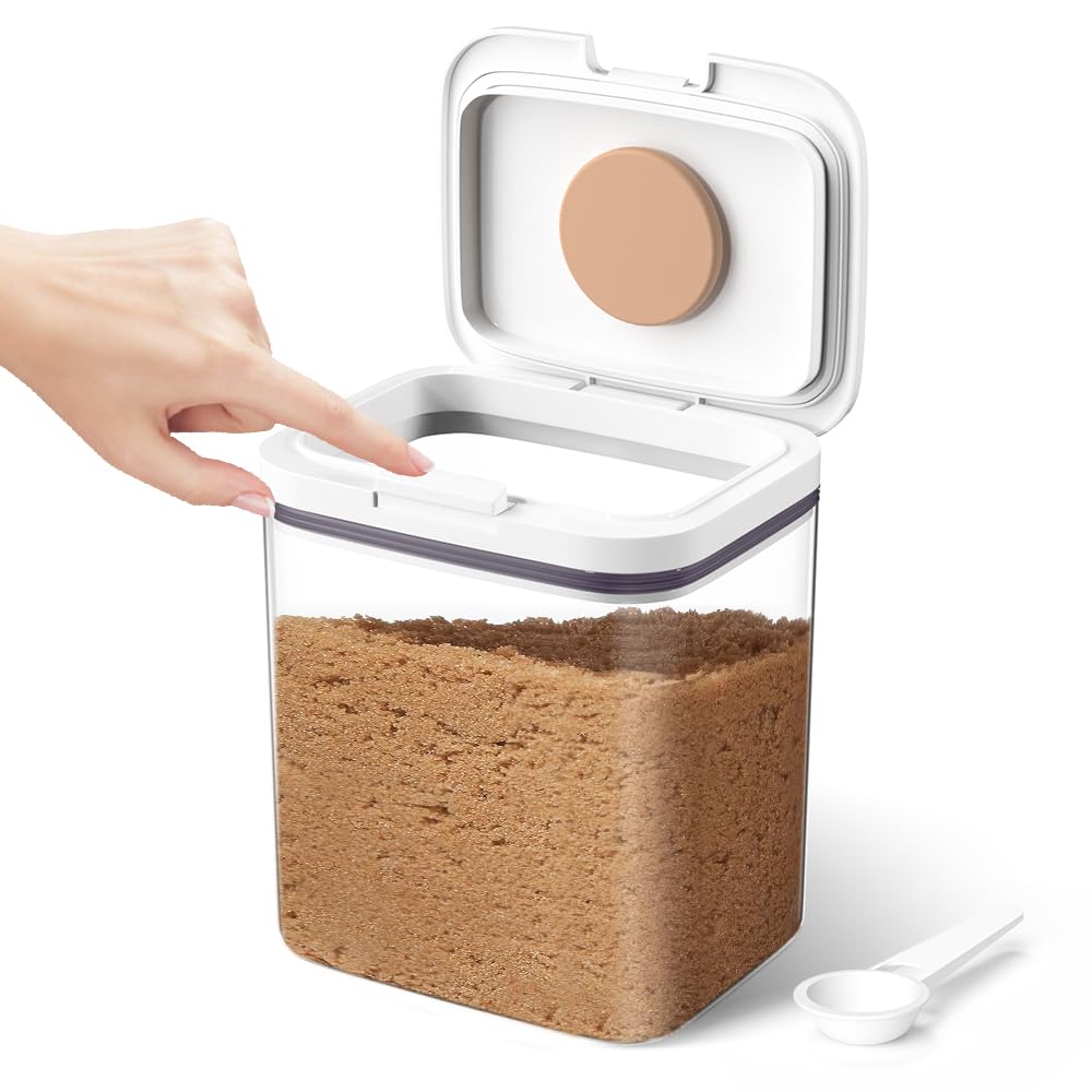 Moryimi Brown Sugar Container Airtight, 2 Quart Brown Sugar Keeper ...