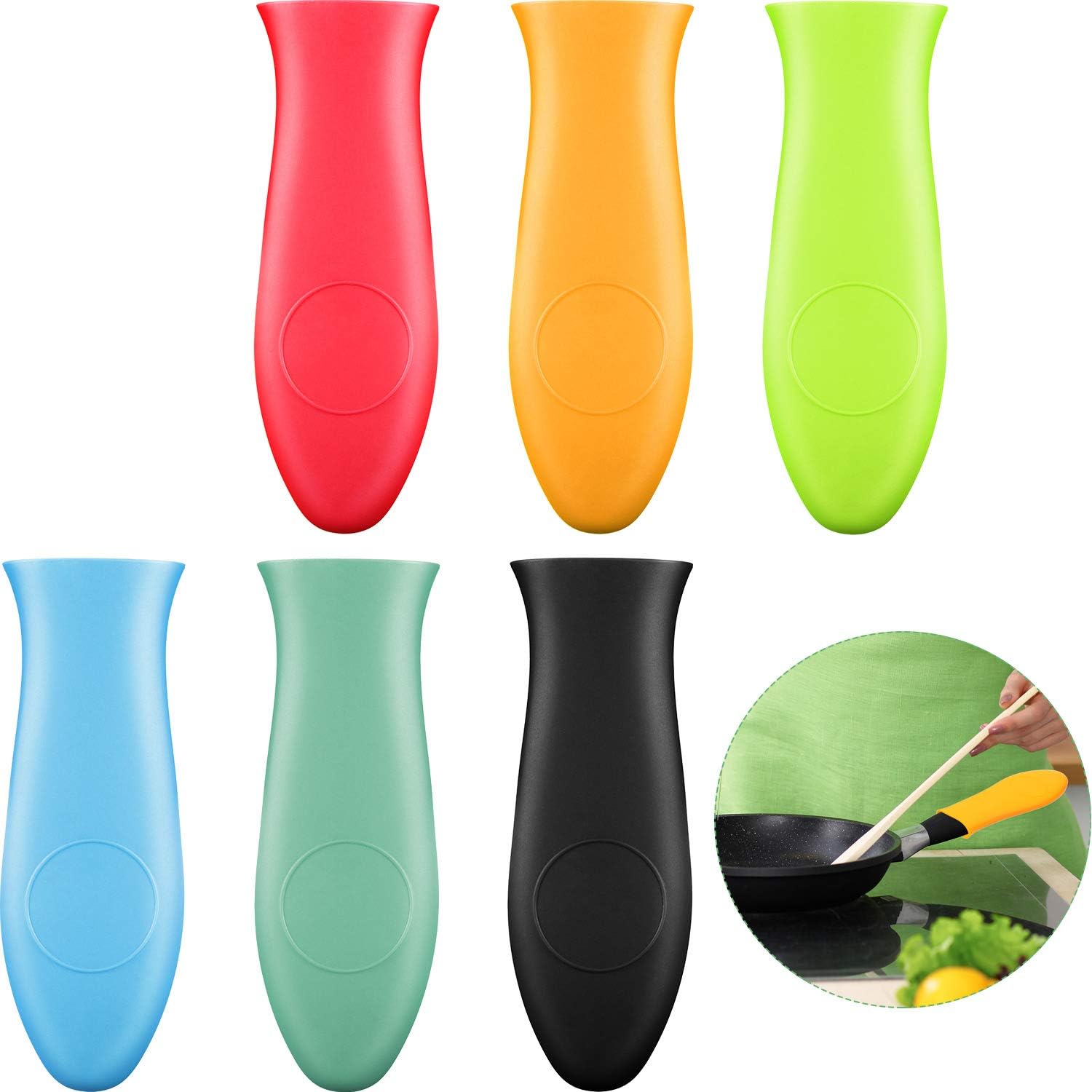 Silicone Hot Handle Holder Silicone Handle Covers Cast Iron Skillet ...