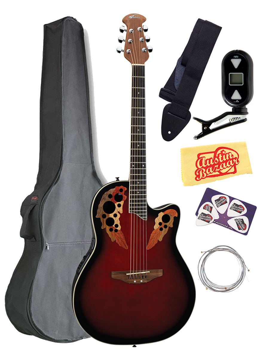 Ovation Applause AE148-RRB Elite Super-Shallow Cutaway Acoustic ...