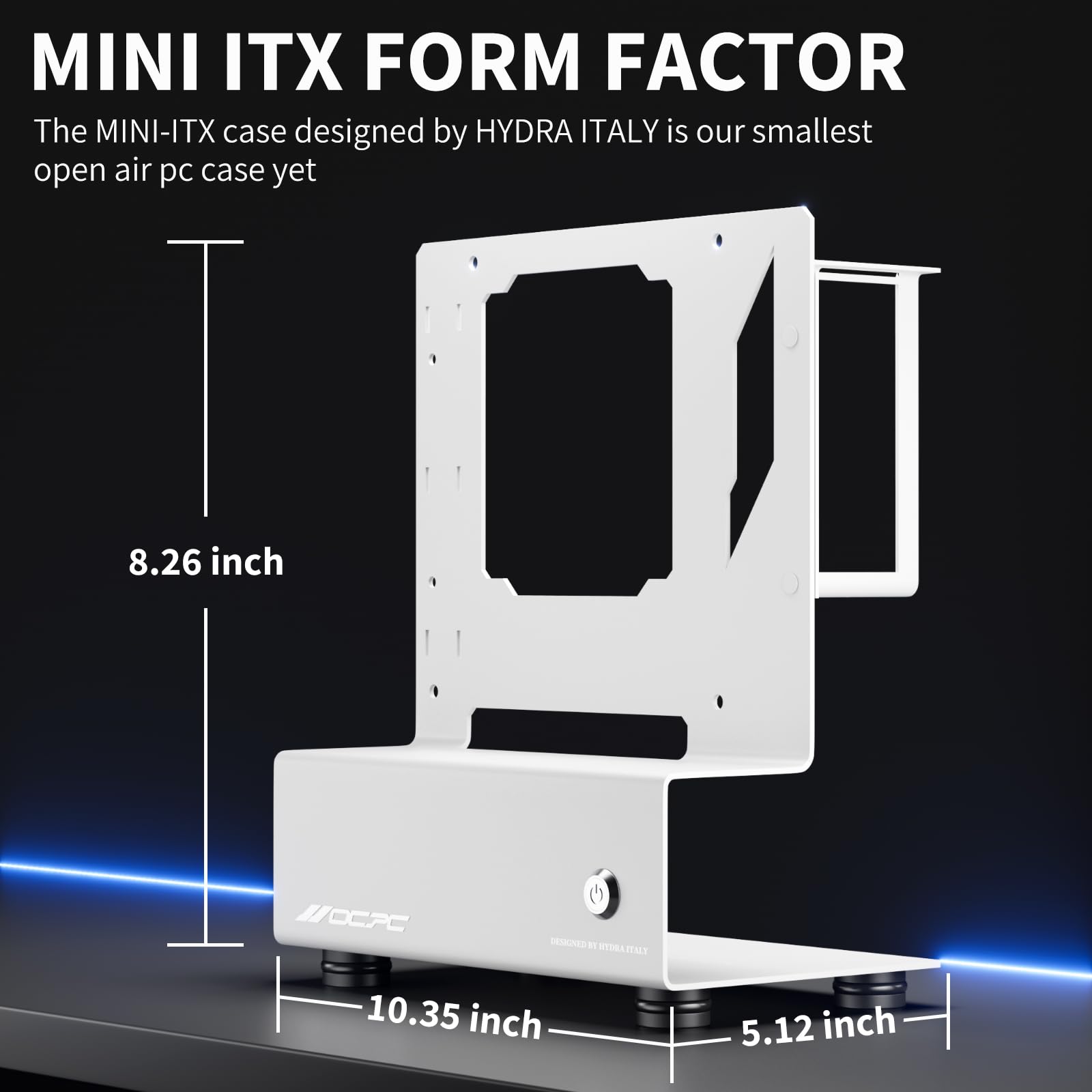 Mua OCPC Hydra Italy Mini-ITX Open Air PC Case (White) – Stainless ...