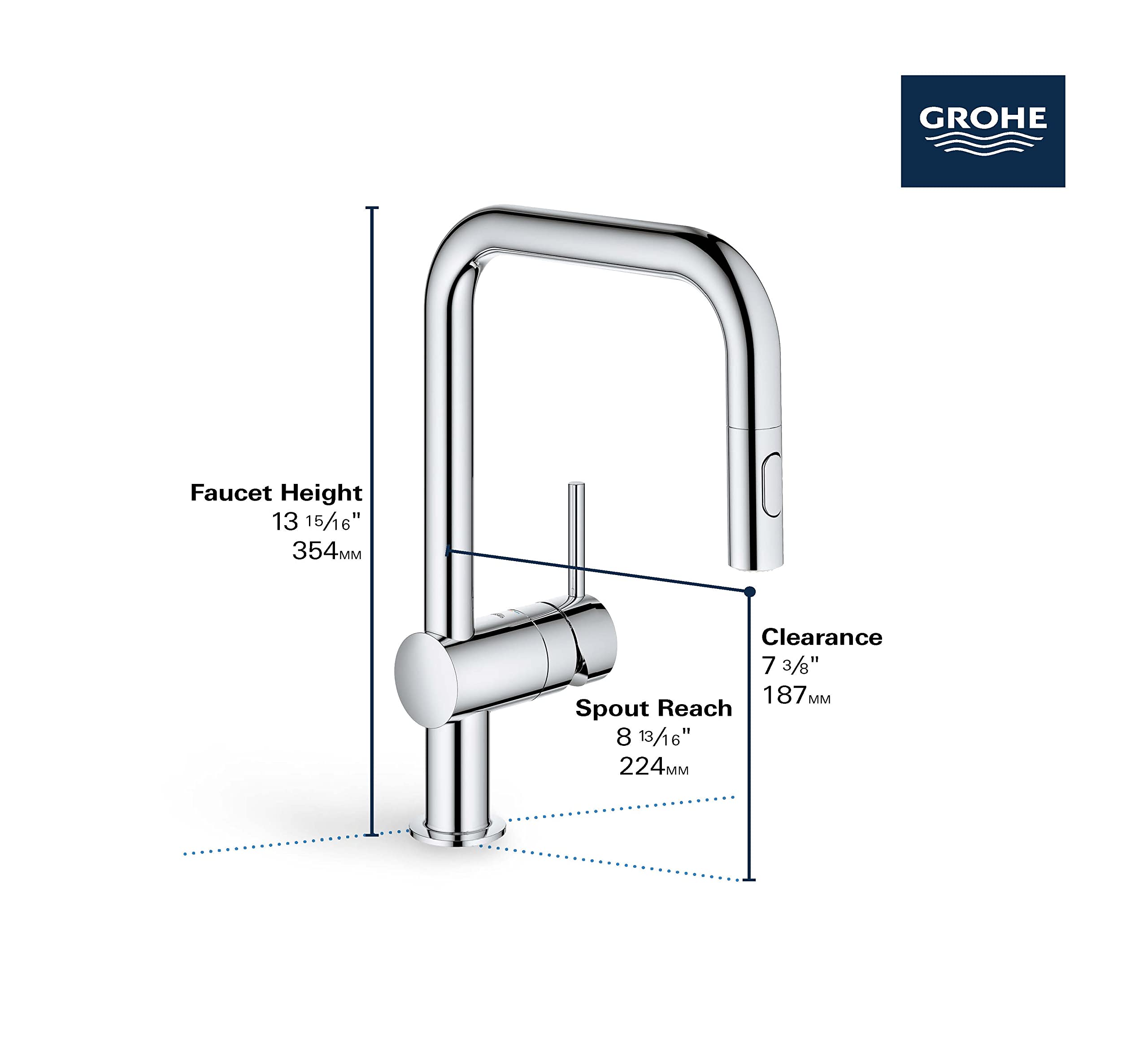 Mua Grohe 32319003 Minta Dual Spray Pull-Down Kitchen Faucet, 1.75gpm ...