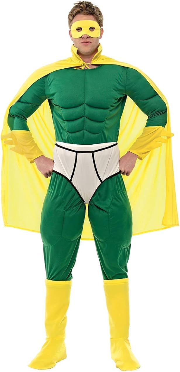 Orion Costumes Mens Green Captain Underwear Superhero Fancy Dress orion-costumes-mens-green-captain-underwear-superhero-fancy-dress