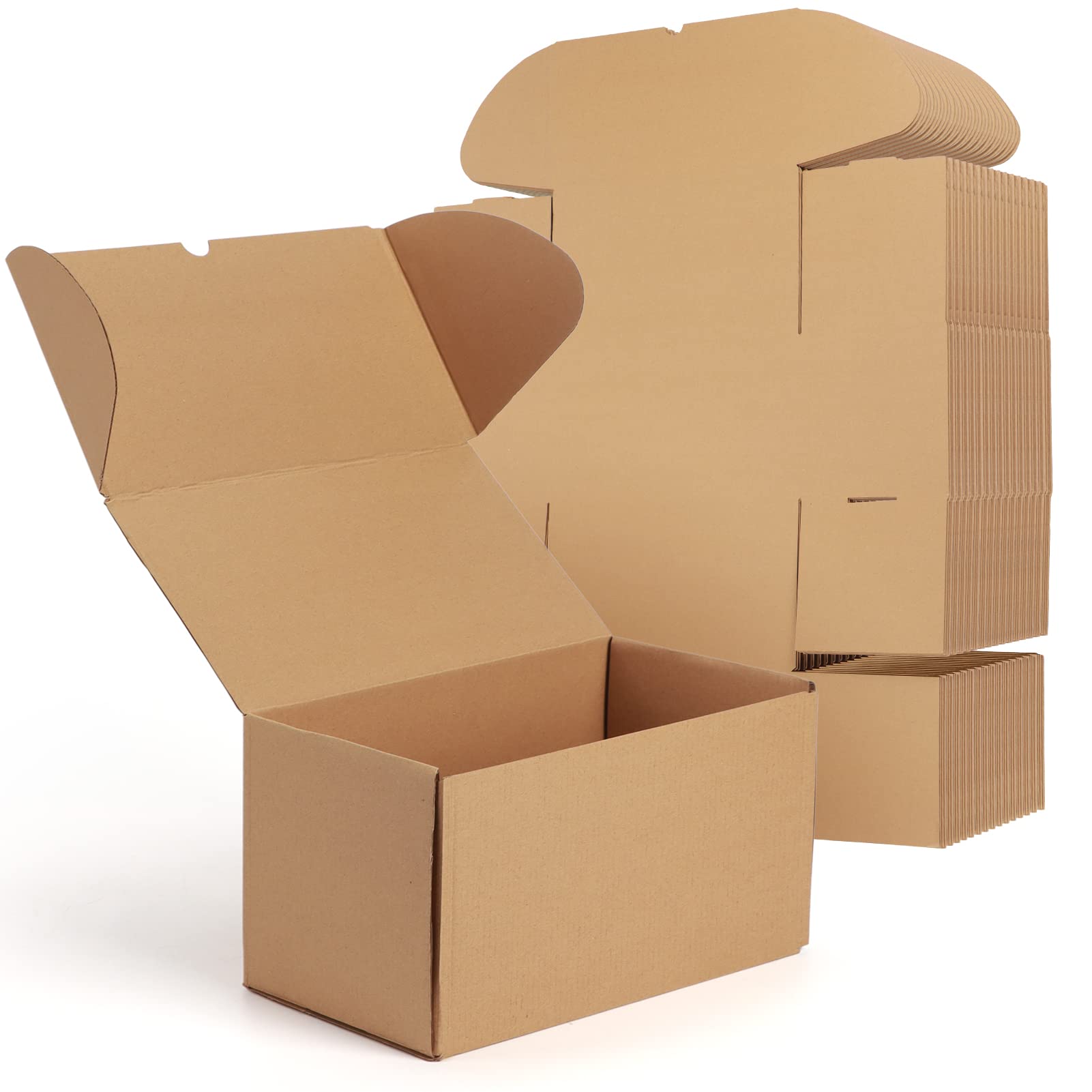 RLAVBL 11x6x6 Inches Shipping Boxes Set of 20, Brown Small Corrugated ...