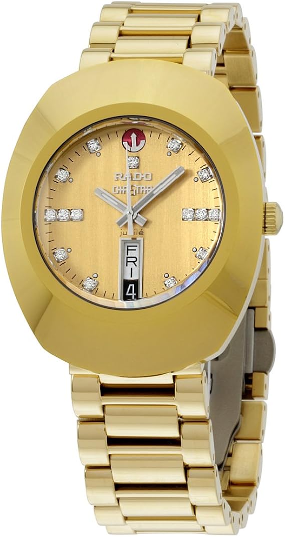 Amazon.com: Rado Original L Automatic Yellow Gold Dial Mens Watch ...