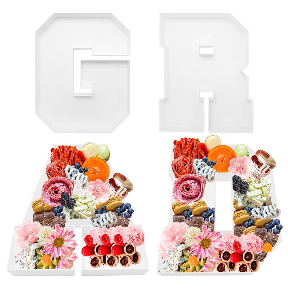 2025 Reusable Fillable Charcuterie Number Letter Shaped Plastic Serving ...