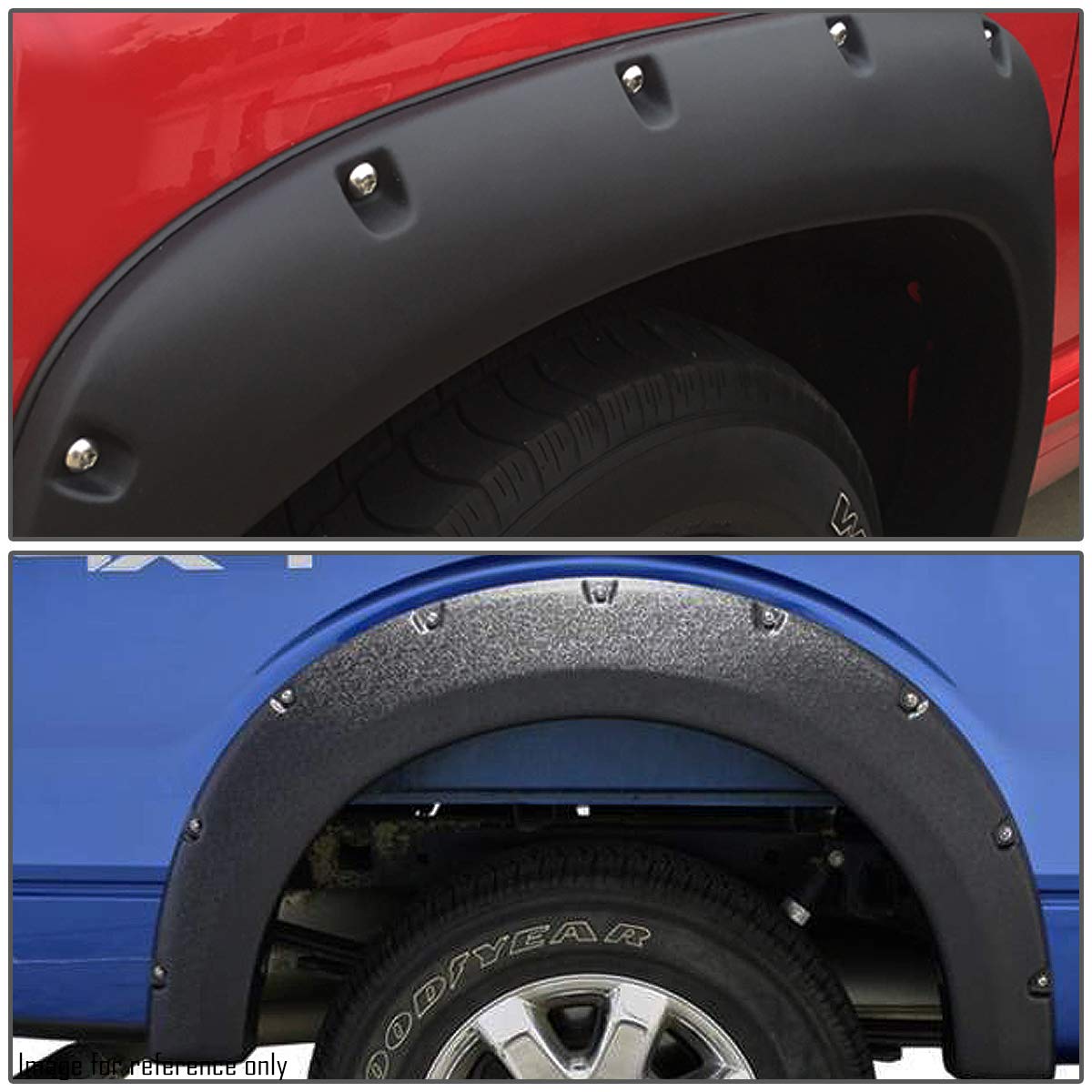 2010 Chevy TAHOE Fender Flares Black Pocket Rivet Fender Flares For GMC ...