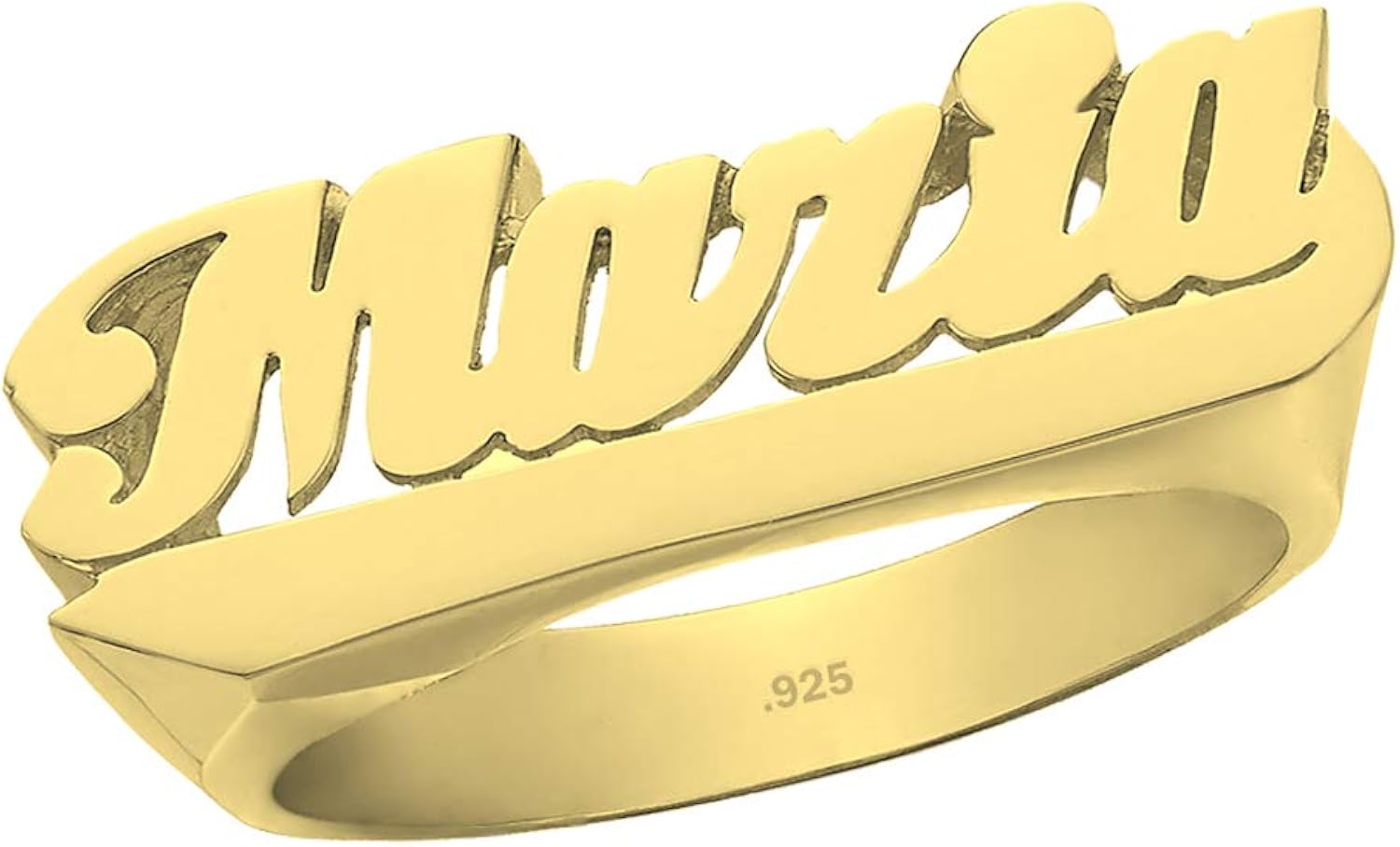 Amazon Name Ring 24K Gold Plated Sterling Silver Personalized Ring Amazon Name Ring 24K Gold Plated Sterling Silver Personalized Ring