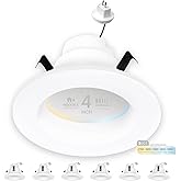 NUWATT 12 Pack Black MR16 12V LED Recessed Lighting 4 Inch Retrofit, 5CCT Selectable 2700K/3000K ...