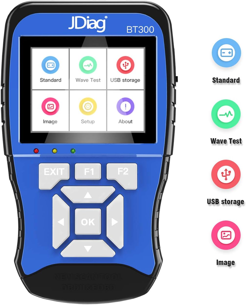 JDiag BT300 12v Car Battery Tester For All Batteries Automotive ...
