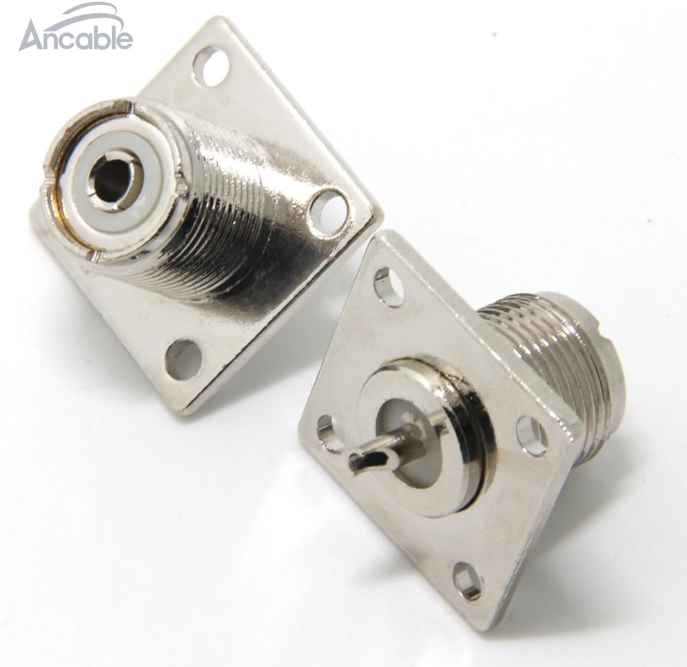 Ancable UHF PL259 Jack Panel Mount,2-Pack – BigaMart