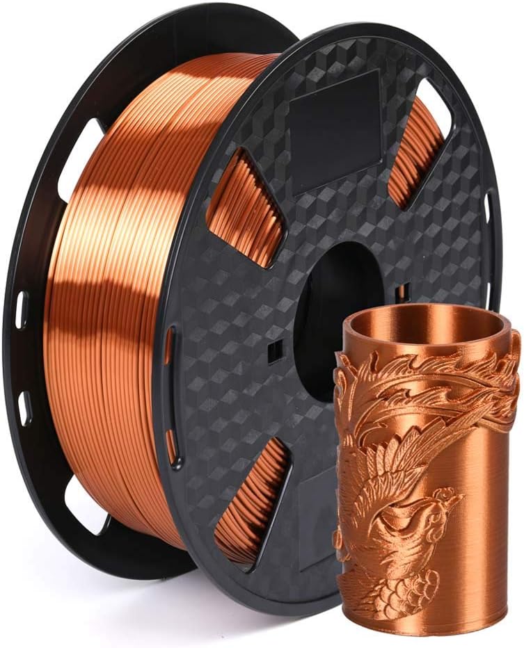 Silk Copper PLA Filament 1.75mm 1KG 3D Printing Filament 2.2 LBS Shine ...