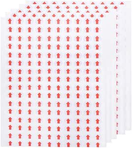 Amazon.com : NUOBESTY 6400pcs Red Arrow Dot Stickers Self Adhesive Peel ...